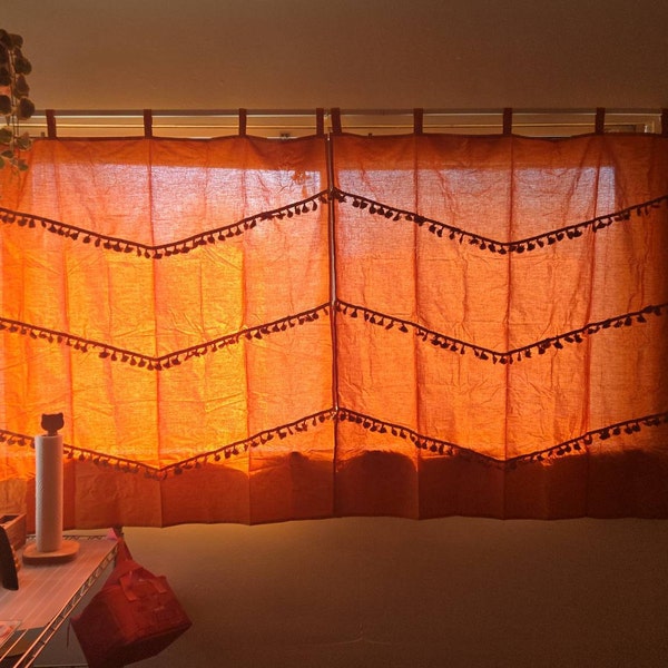 Living Room Curtains Tree of Life Curtains 100%natural Cotton Bohemian ...