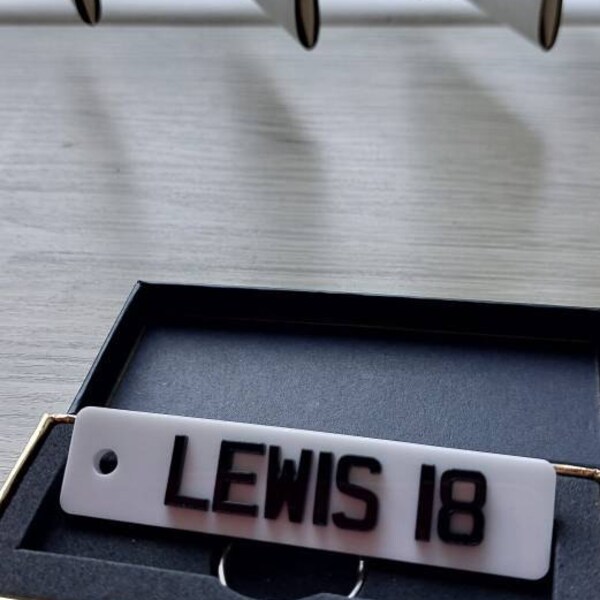 4D Number Plate Key Ring - Etsy