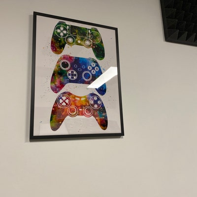 Game Controller Poster, Controller Wall Art, Gamer Room Decor ...