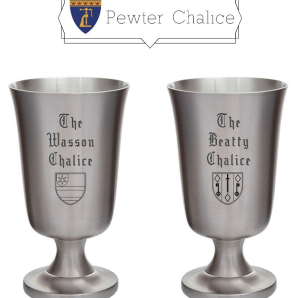 Pewter Chalice Personalised Gift Custom Engraved Chalice Gift English ...