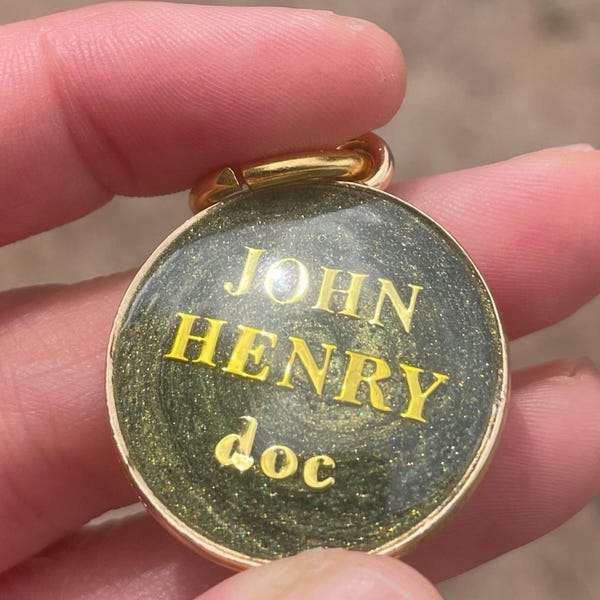 Olive Green Resin Pet ID Tag - Resin, Olive Green, Dog Tag - Etsy