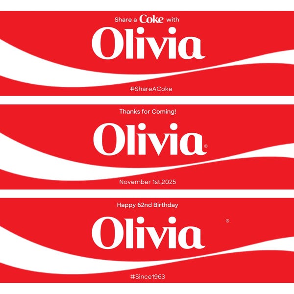DIY Custom Coke Bottle Label Template: Editable Canva Design (digital ...