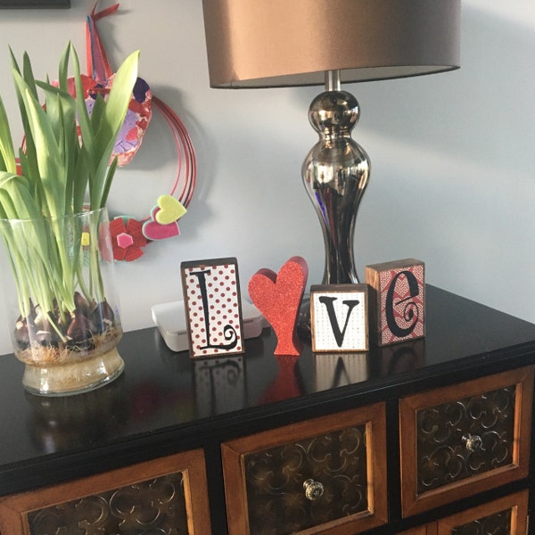 Valentine’s Day Decor 10” Wood Heart With Floral Design - Etsy