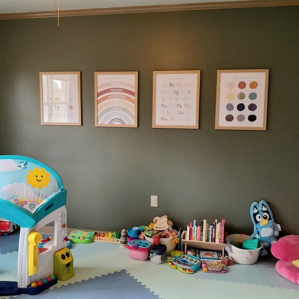 Educational Colors Poster, Printable Colors Wall Art, Rainbow Classroom ...