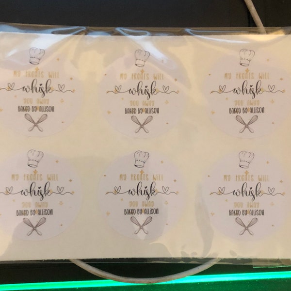 Custom Baking Labels, Personalized Baking Stickers, Seals for Homemade ...