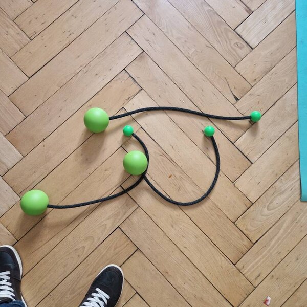 Wooden Buugeng UV Active Arctic Cyan, S Staff Handmade Flow Art Props ...