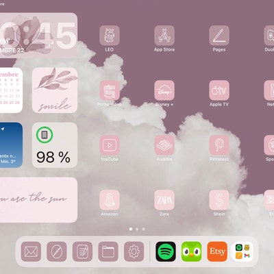 Purple iPad Desktop Icons, iPad Wallpapers and Widgets, Pink iPad App ...