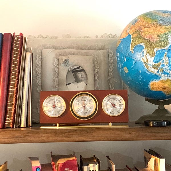 Vintage 1950’s?? “SELSI” Germany Wood Wall Hanging Barometer. Wood is 5 ...