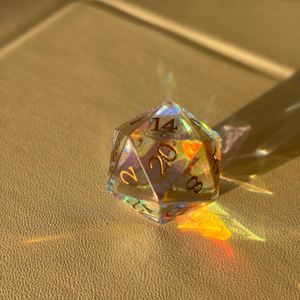Prismatic Glass Dice Set - Etsy