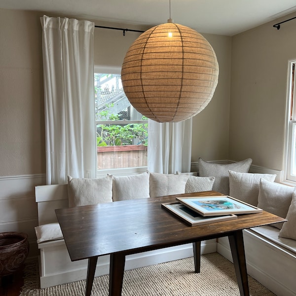 Linen off White LUNA Light Shade – Linen Pendant Light – Handmade ...