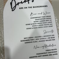 Triple Sign Cocktail Drinks Menu Printed Drinks Menu, Modern Arch ...