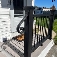 1 Step Handrail - Metal Grab Rail for One Stair - Victorian Stair Rail ...