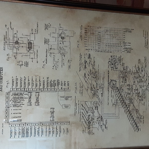 ENIAC First Programmable Computer Patent Print Art 1947 - Etsy