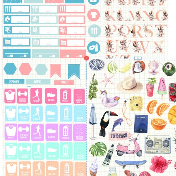17500+ Pre-cropped Digital Planner Stickers | Goodnotes Sticker Book ...