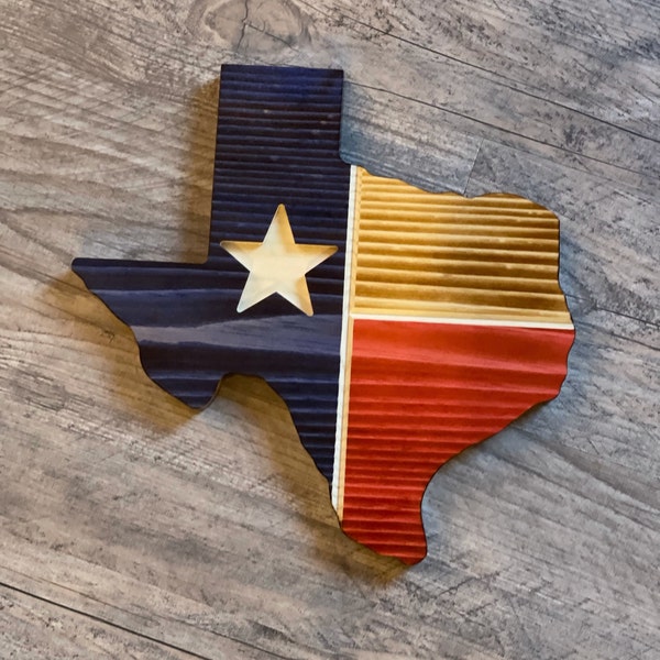 Carved Wooden Texas Shaped Flag - Etsy