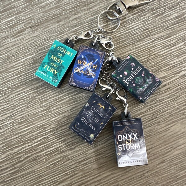 Custom Mini Book Keychain: Personalized Book Cover, Literary Gift - Etsy