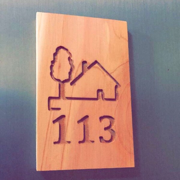 House Numbers Cedar Wood Carved House Oval Address Numeral Sign - Etsy
