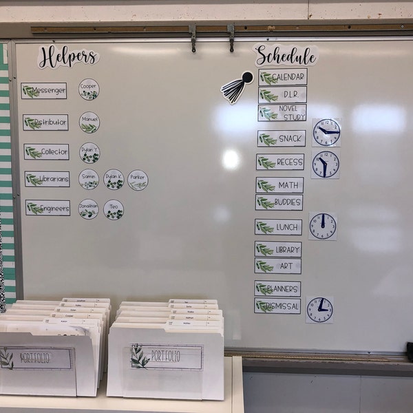 BOTANICAL Visual Timetable Editable Modern Farmhouse Classroom Decor - Etsy