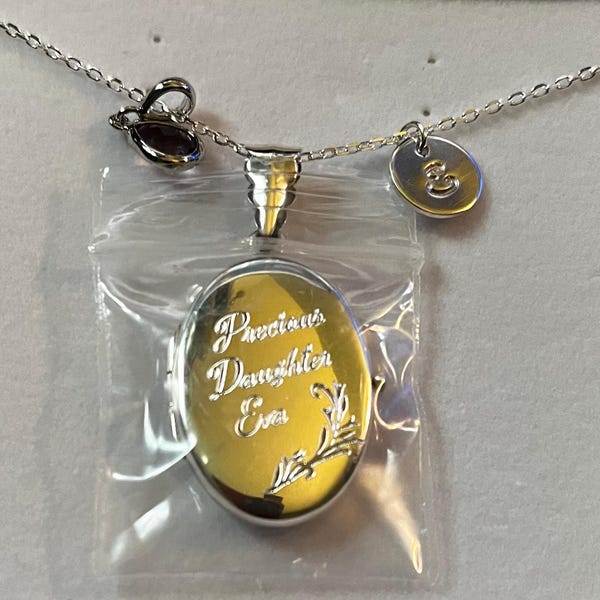 Cutsom Engrave Oval Gold Plated Locket With Photo,custom Birthstone ...