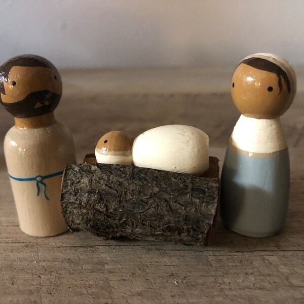 Spooky Halloween Peg Dolls/ Large Ghost Peg Doll/ Bat Peg Doll/ Jack O ...