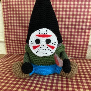 Creepy Gnome With Machete Crochet Pattern Horror Tutorial Gonk Pattern ...