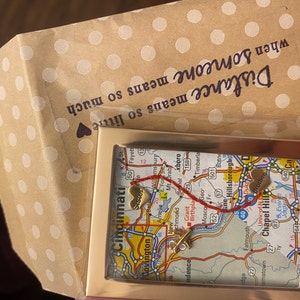Long Distance Gift Two Maps in One Custom Map Gift Maps in - Etsy