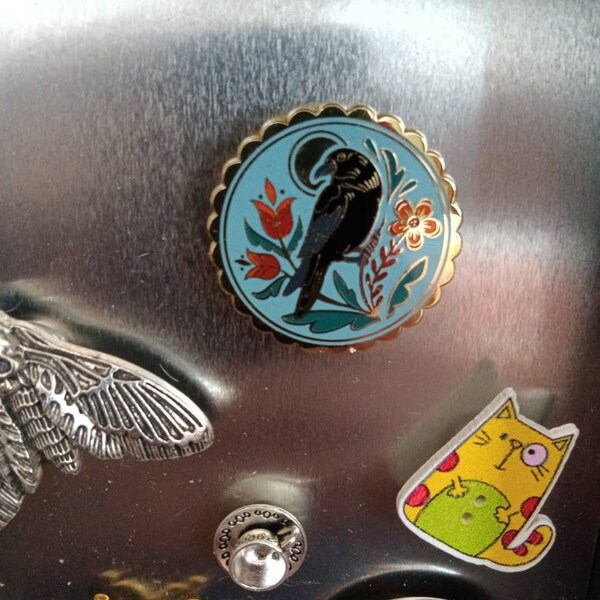 Crow Distelfink Hex Sign, Metal Wall Art, Pennsylvania Folkart Design ...