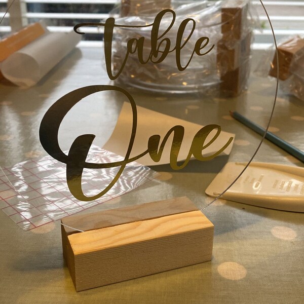 VINYL ONLY Wedding Vinyl Table Numbers Stickers Decal for Seating Plan ...