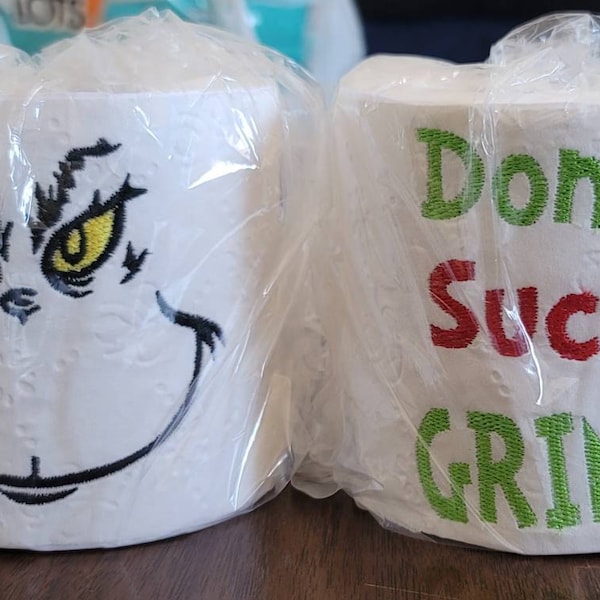 Grinch Funny Toilet Paper Embroidery Designs- INSTANT DOWNLOAD - Etsy