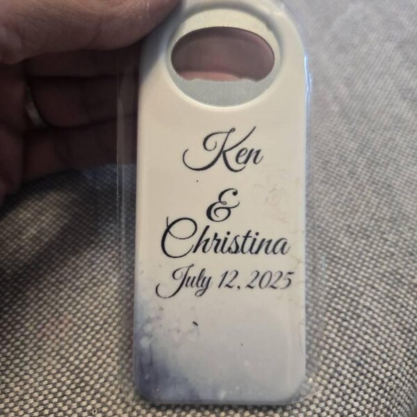 Personalized Magnet Bottle Opener Wedding Favor, Custom Engraved Bottle ...