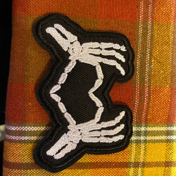 Skeleton Hands Heart Love Patch/iron-on Patch/halloween Costume ...