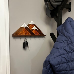 Mountain Key Holder/ Key Hanger for Wall/ Key Rack Shelf With Hooks ...