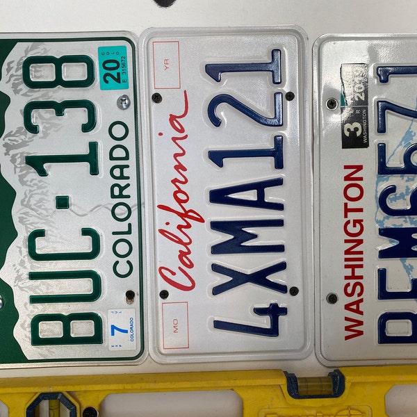 License Plate Pick Your State, All Authentic License Plates, Real ...
