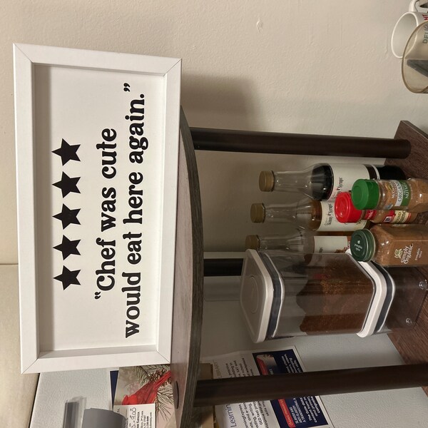Kitchen Rating Sign, 5 Star Chef Was Cute, Would Eat Here Again ...