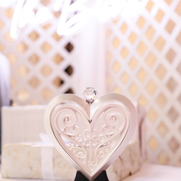 Pearl White Wedding Unity Heart: Elegant Ceremony Alternative - Etsy