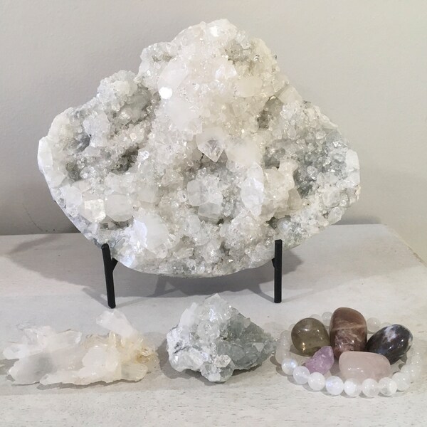 RARE Gorgeous Black Riebeckite Included Quartz Double Point With ...