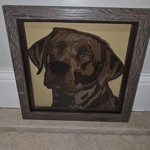 Labrador Retriever Shadow Box, SVG Layered Design for Cricut Silhouette ...