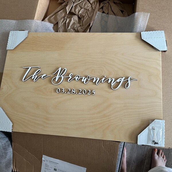 3D Wedding Welcome Sign Custom Wood Wedding Sign Welcome to Our Forever ...