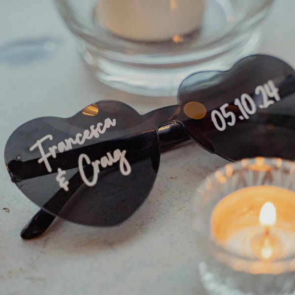 DIY STICKERS for Wedding SUNGLASSES| |wedding Personalised Sunglasses ...