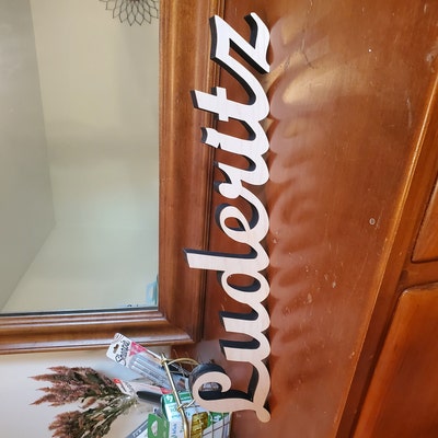 Custom Laser Cut Stand up or Hanging Sign Classic Script Unfinished - Etsy