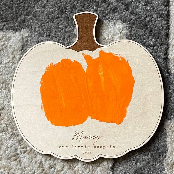 Our Little Bumpkin Sign | DIY Baby Bum Pumpkin Art | Fall Baby Art ...
