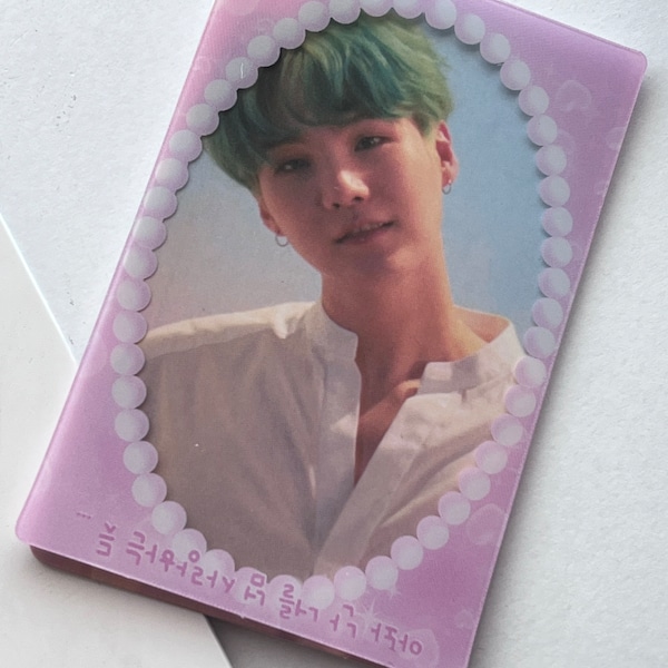 Kpop Photocard Frame Card, Pink Pearl Deco Frame, Kpop Photocard ...