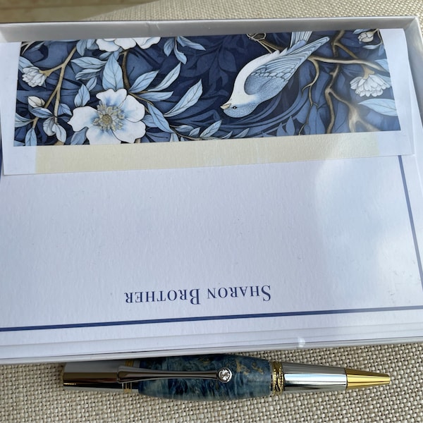 Chinoiserie Monogram Personalized Stationery Note Cards With Lined ...