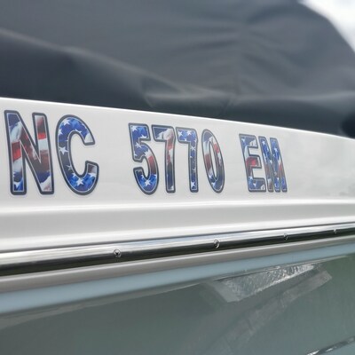 Boat Registration Numbers and Letters Decals Vinyl Names and Custom ...