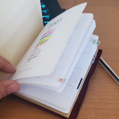 Daily STUDY Planner Timetable Printable Insert Standard Size Traveler's ...