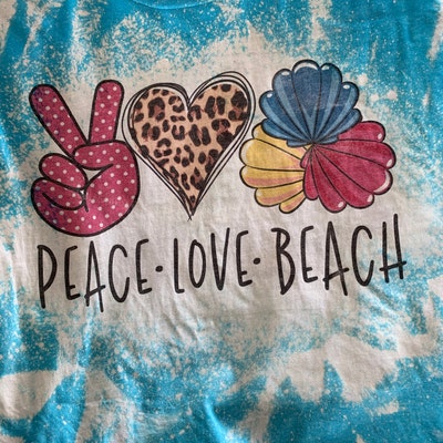 Sublimation & Htv Transfers Peace Love Beach - Etsy