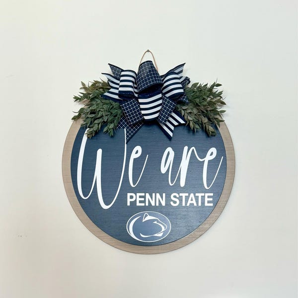 Penn State Wreath | Penn State Sign| Penn State Door Hanger | Penn ...