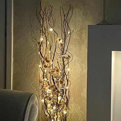 White Blossom Twig Lights Battery Blossom Branches Twigs - Etsy