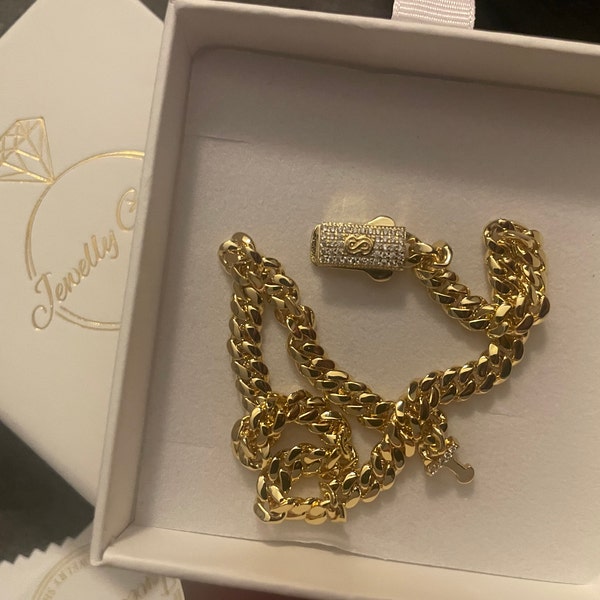 Elegant Monaco Set Stainless Steel Chain 14k Gold Plated Chain Luxury ...