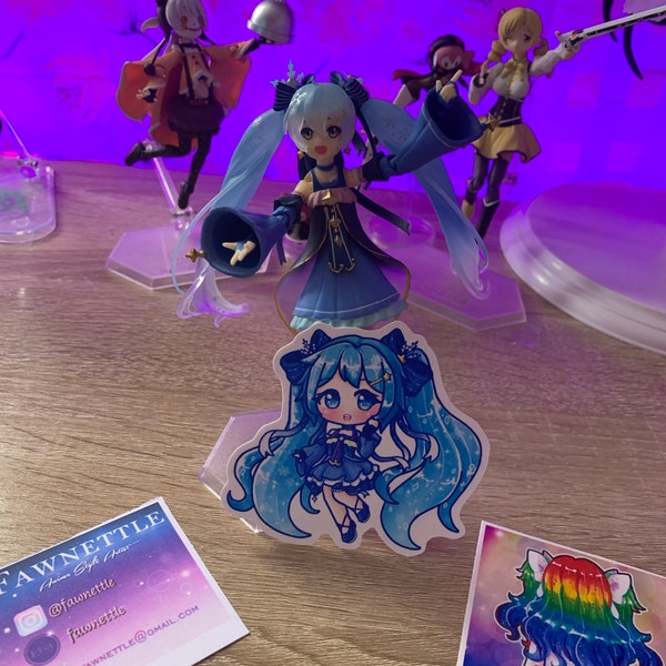 Vocaloid Chibi Miku, Rin, and Len Stickers [cute Kawaii Anime Laminated ...